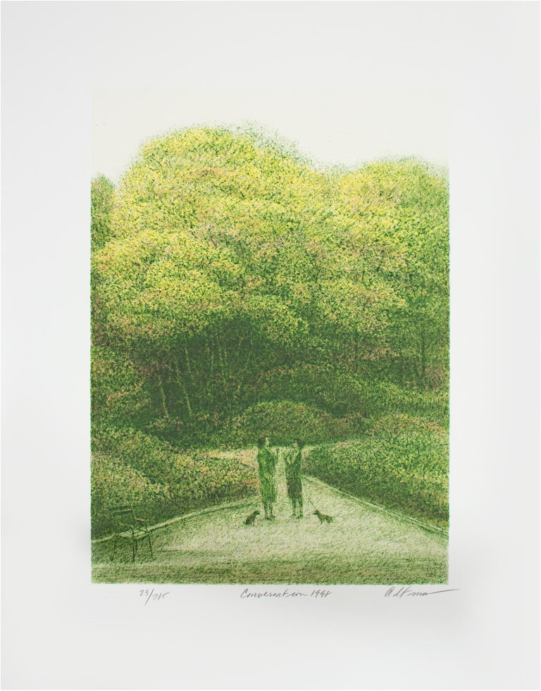 Harold Altman - "Conversation," Original Color Lithograph signed by ...