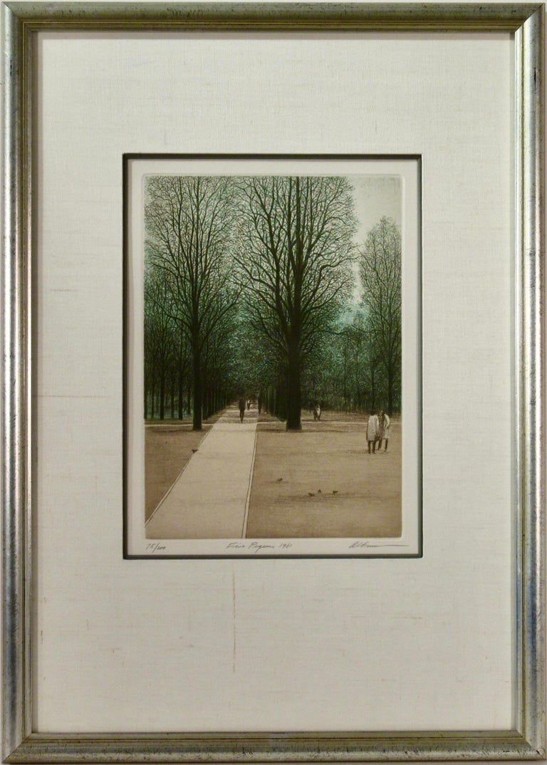 Harold Altman - Five Pigeons (Jardin du Luxembourg, Paris) For Sale at ...