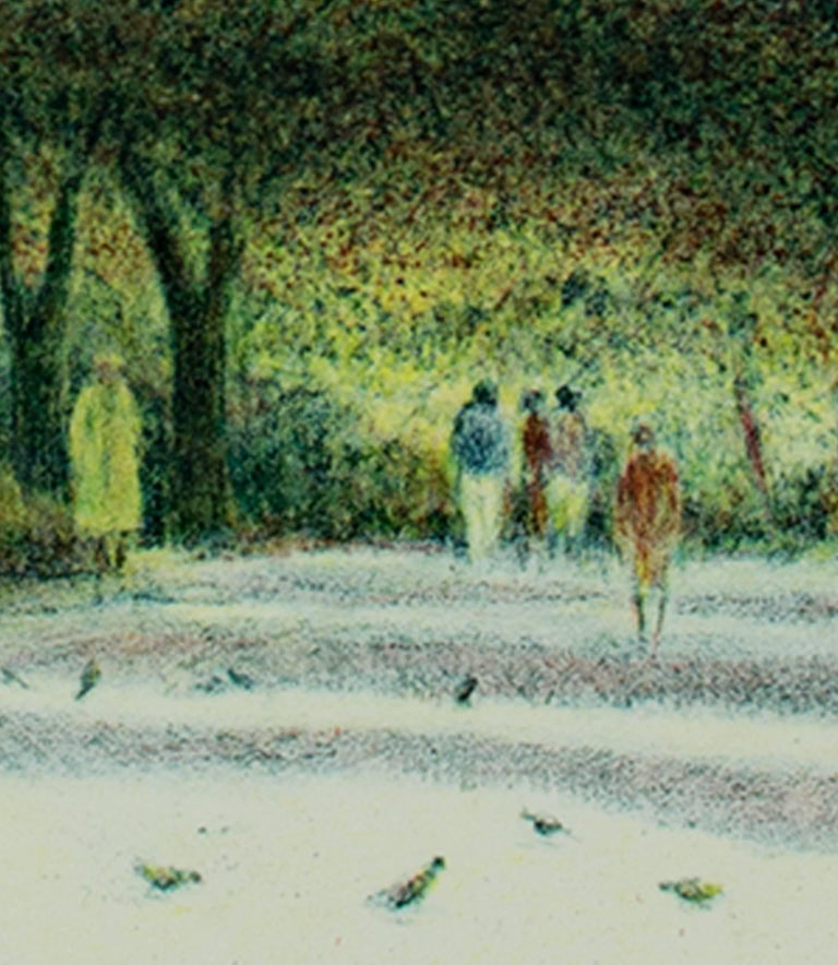 Harold Altman - "Parc Montsouris," Original Color Lithograph Park View ...