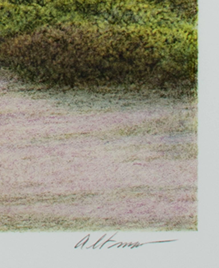 Harold Altman - "Path," Original Color Lithograph Park View signed by ...