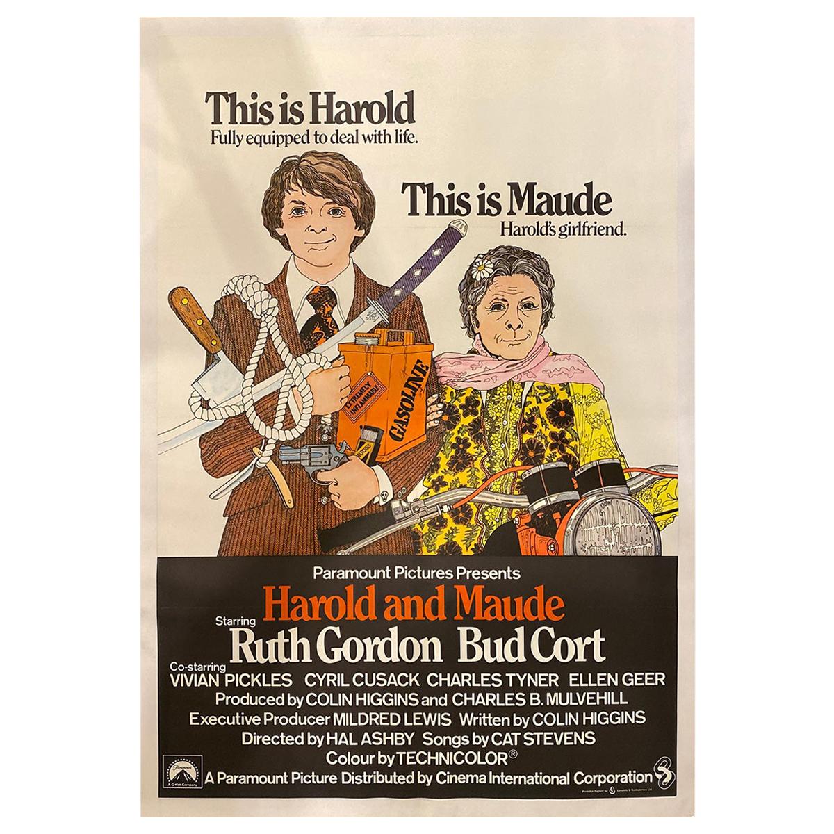 Harold and Maude Original 1972 UK 1 Sheet Film Movie Poster For Sale at ...