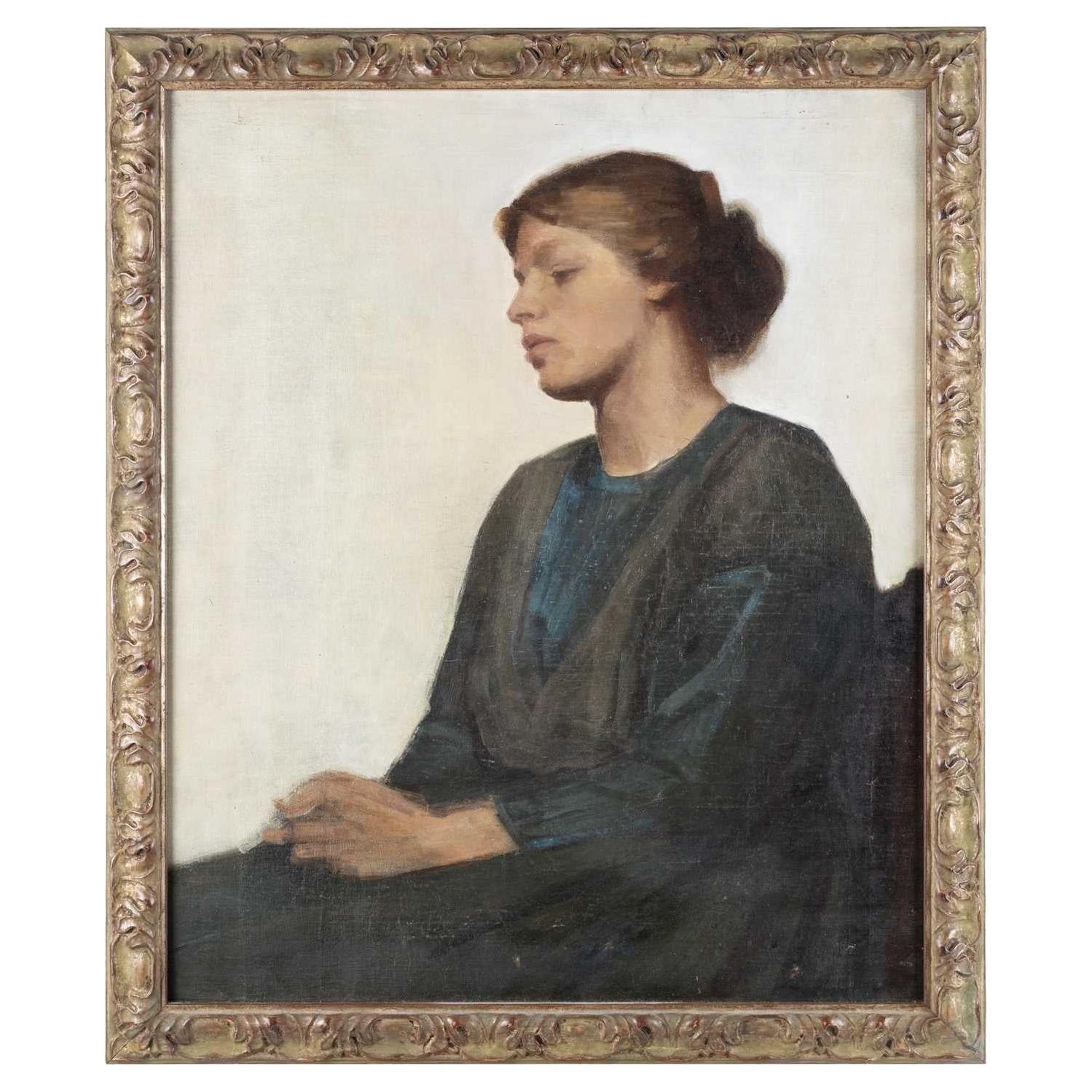 Harold C. Harvey (1874-1941) Portrait of a Seated Lady Oil Painting For ...