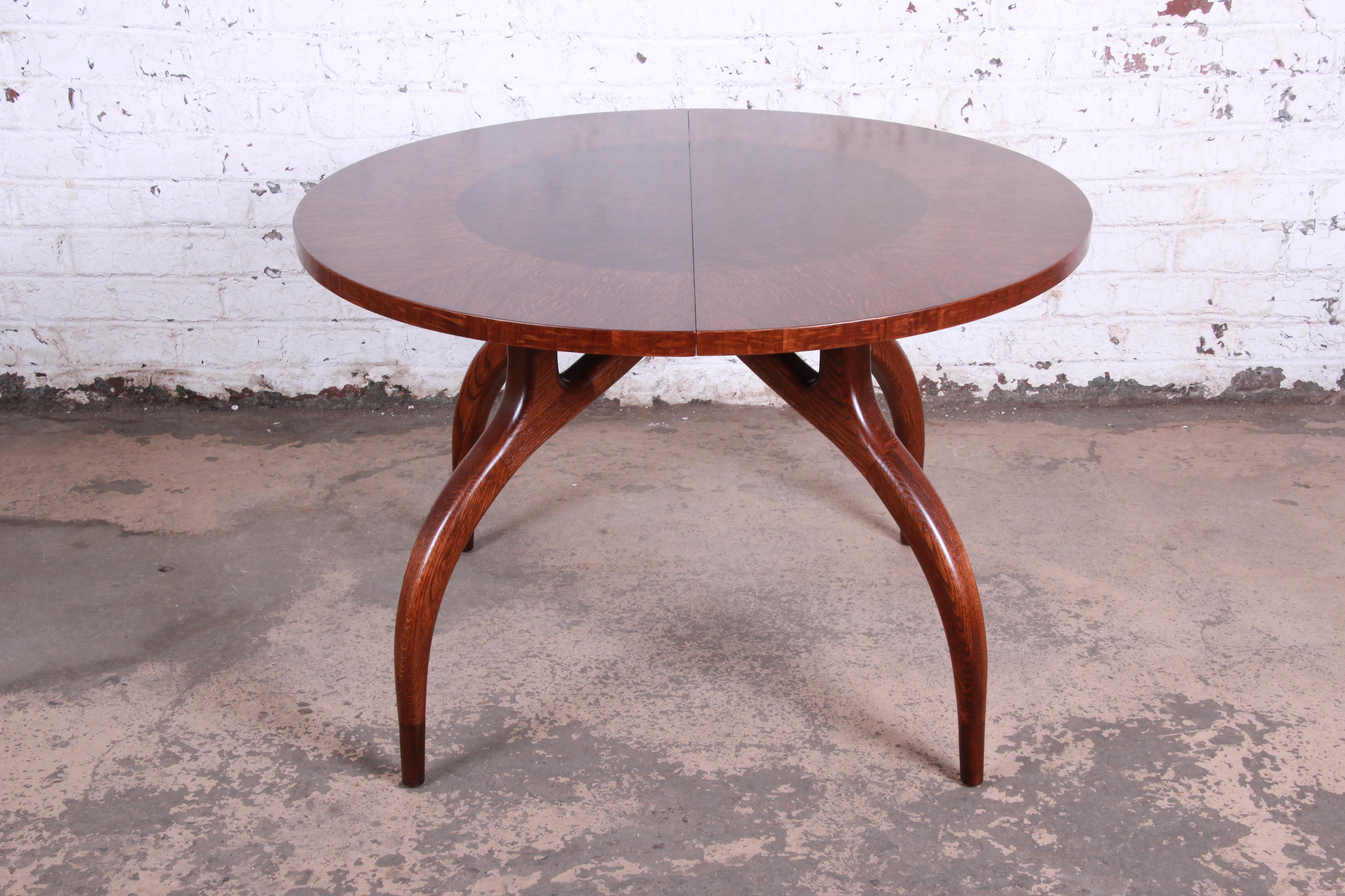 Harold Schwartz for Romweber Spider Leg Extension Dining Table, Newly ...