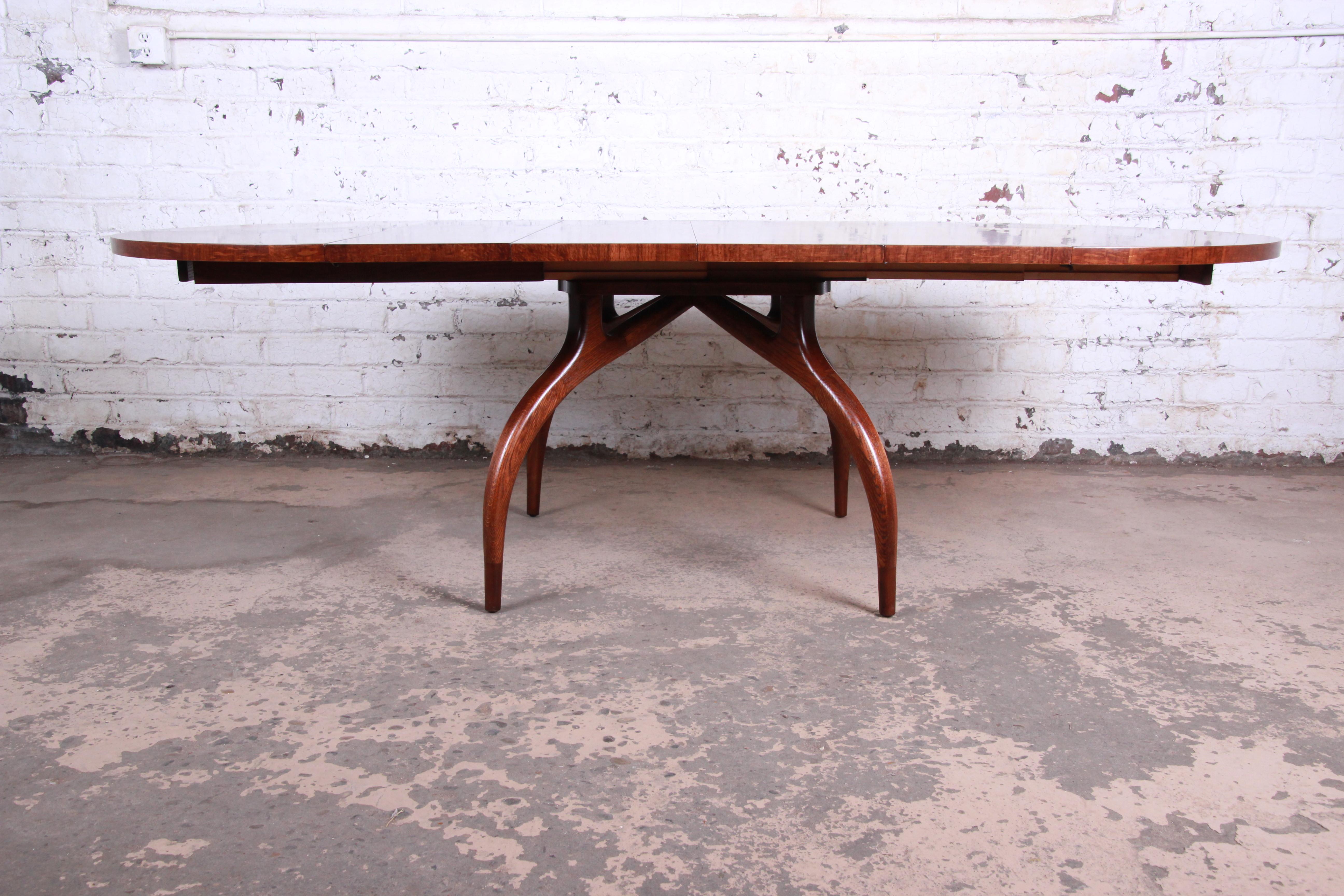 Harold Schwartz for Romweber Spider Leg Extension Dining Table, Newly ...