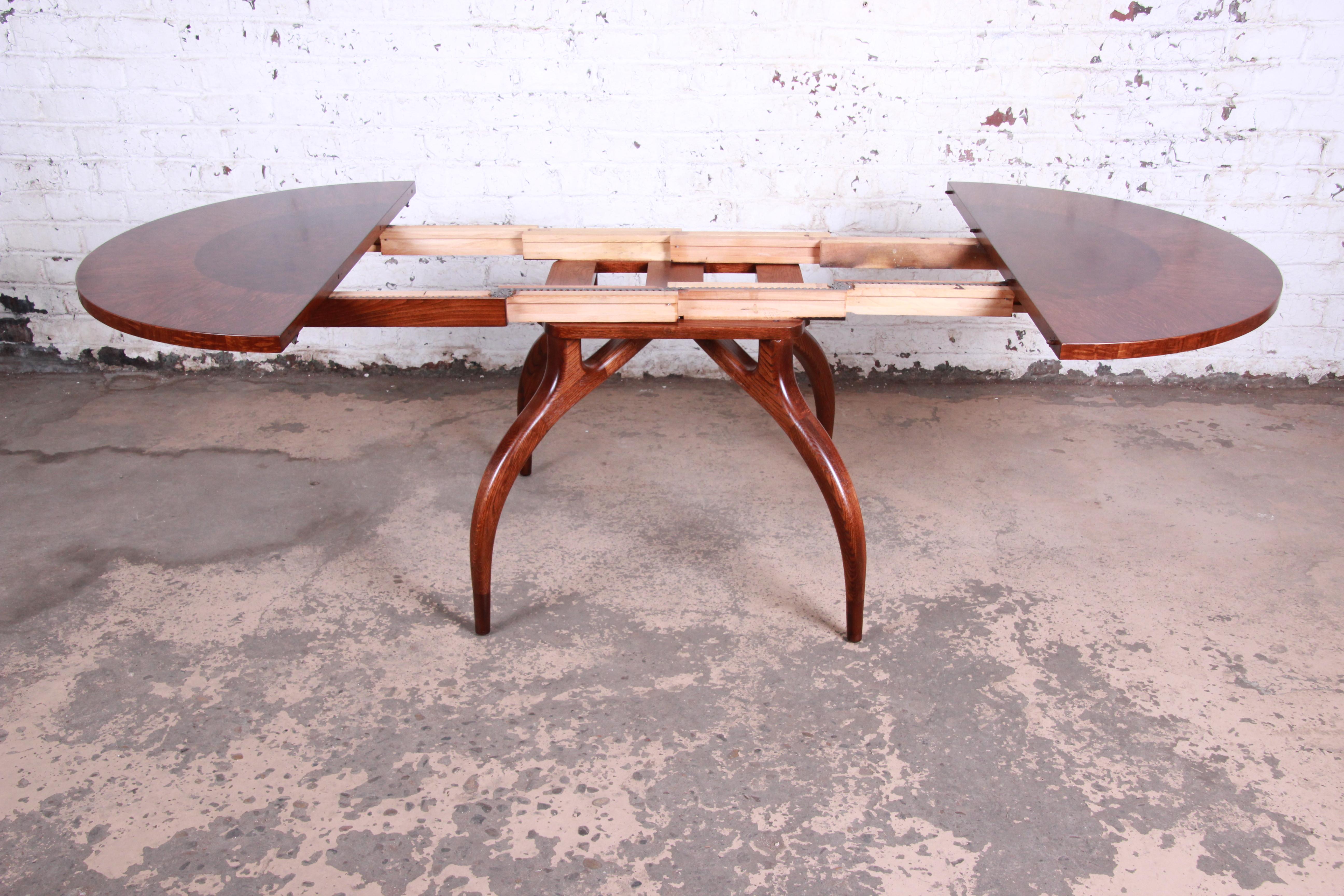 Harold Schwartz for Romweber Spider Leg Extension Dining Table, Newly ...