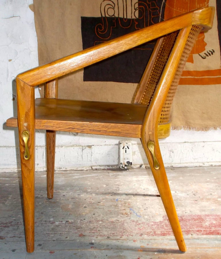 Harold Schwartz Oak Armchair Rom Weber Manufacture For Sale at 1stDibs