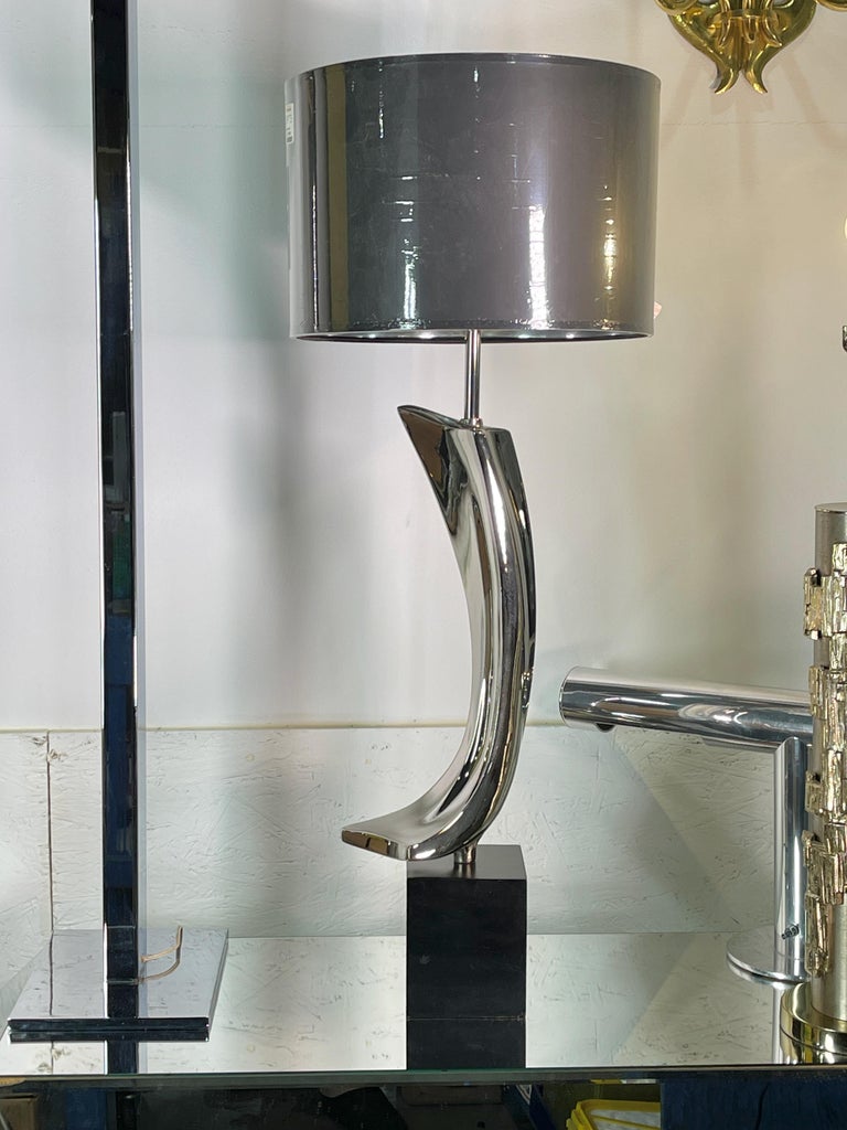 Harold Weiss and Richard Barr for Laurel Chrome Sculptural Table Lamp ...