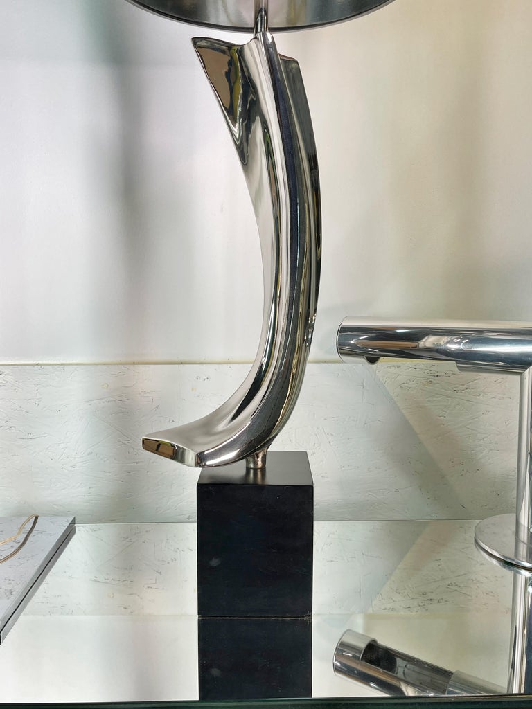 Harold Weiss and Richard Barr for Laurel Chrome Sculptural Table Lamp ...