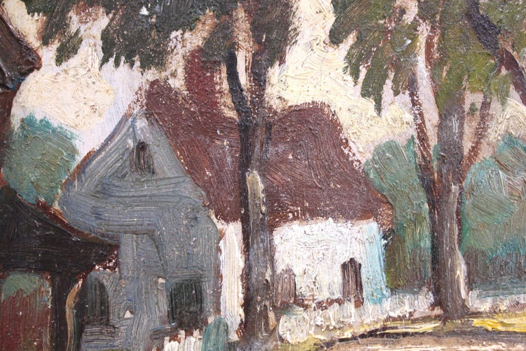 Harold C. Wolcott - "Village in Paris, France" Impressionist Landscape ...