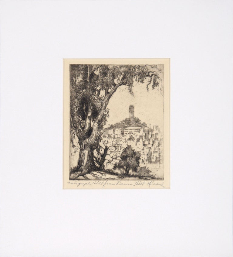 Harriet Roudebush - "Telegraph Hill from Russian Hill" Landscape ...