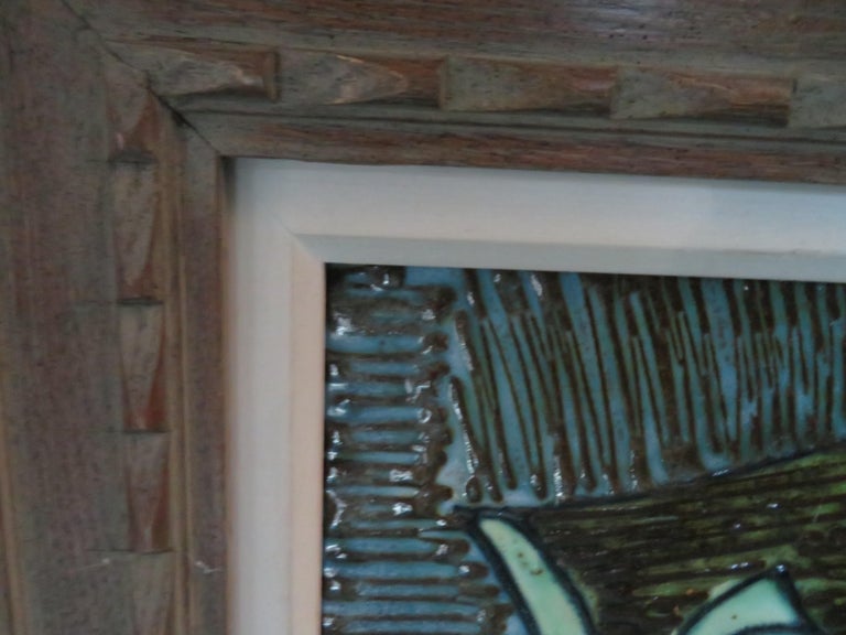 Harris G. Strong Colorful Hand Painted "Three Musician" Wall Tile Art ...