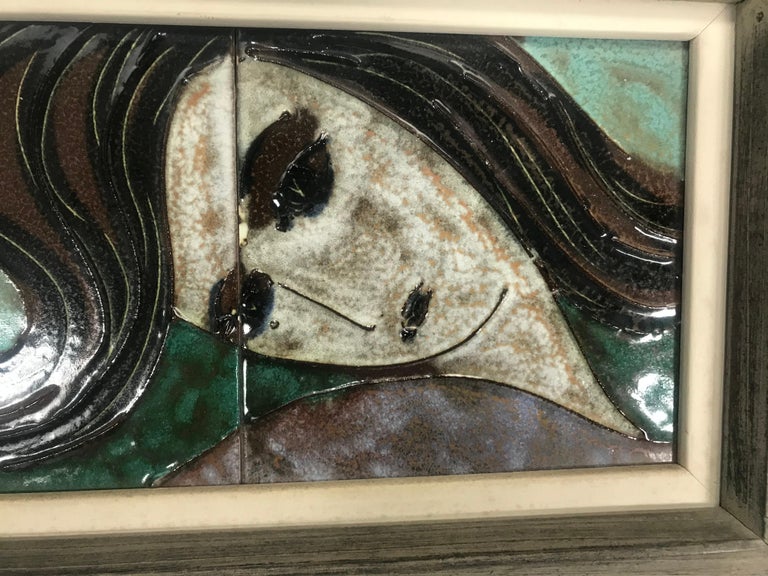 Harris Strong Framed Ceramic Art Tiles "Three Faces" at 1stDibs ...