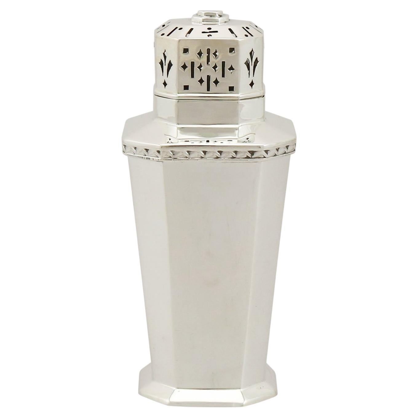 Antique Edwardian Classical Sterling Silver and Crystal Sugar Caster ...