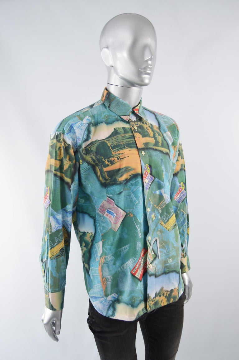 Harrods 1970s Mens Western Style Vintage Shirt at 1stDibs