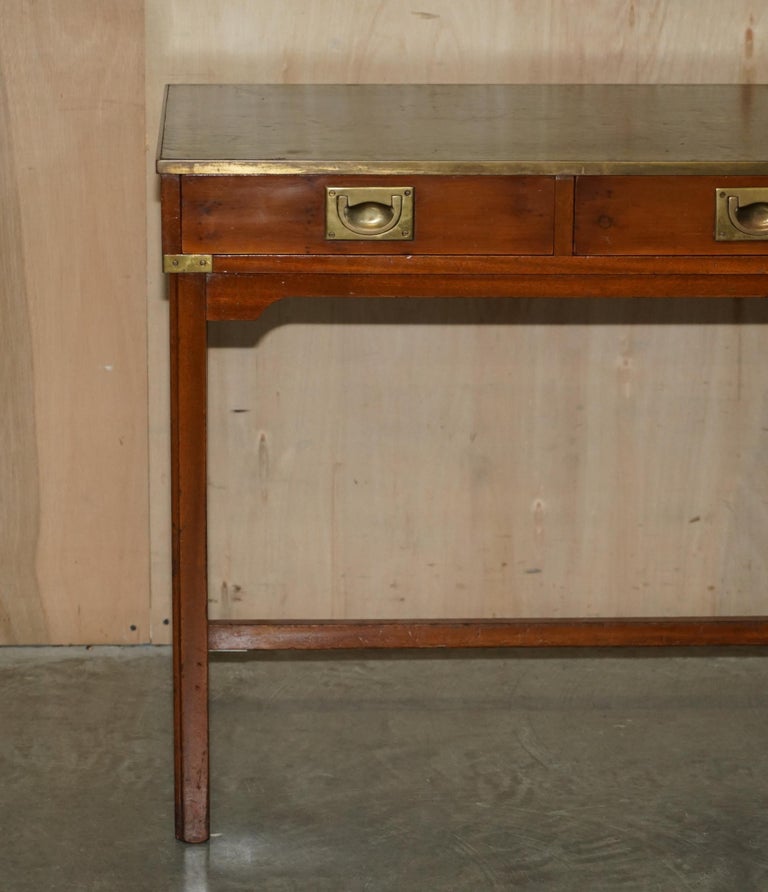 HARRODS KENNEDY BURR YEW WOOD MiLITARY CAMPAIGN GREEN LEATHER WRITING ...