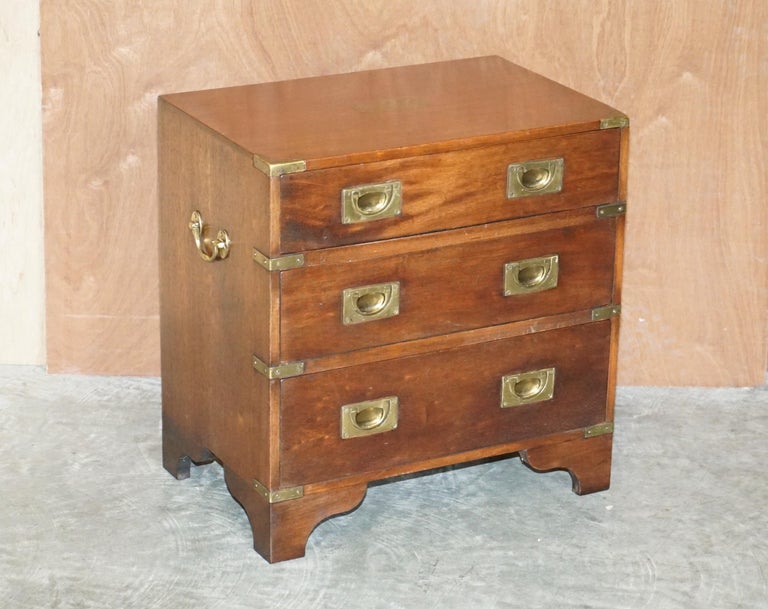 Harrods Kennedy Military Campaign Bachelors Chest of Drawers Mahogany ...