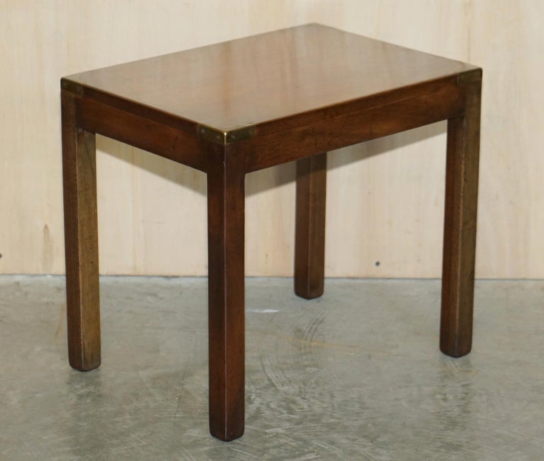 Harrods London R.E.H Kennedy Mahogany Military Campaign Nest of Side ...