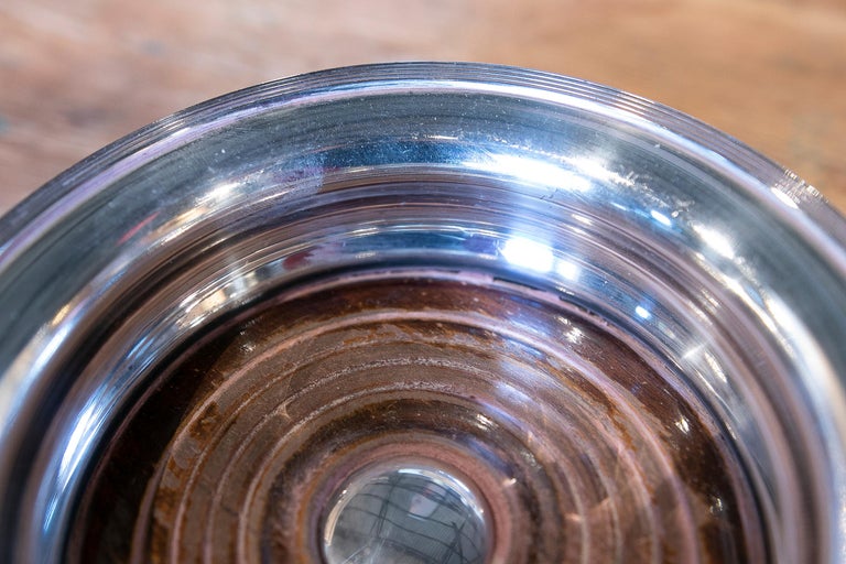 Harrods Silver Plated Metal Base with Wooden Base for Wine Bottle Stand ...