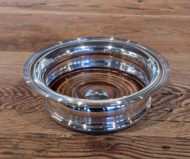 Harrods Silver Plated Metal Base with Wooden Base for Wine Bottle Stand ...