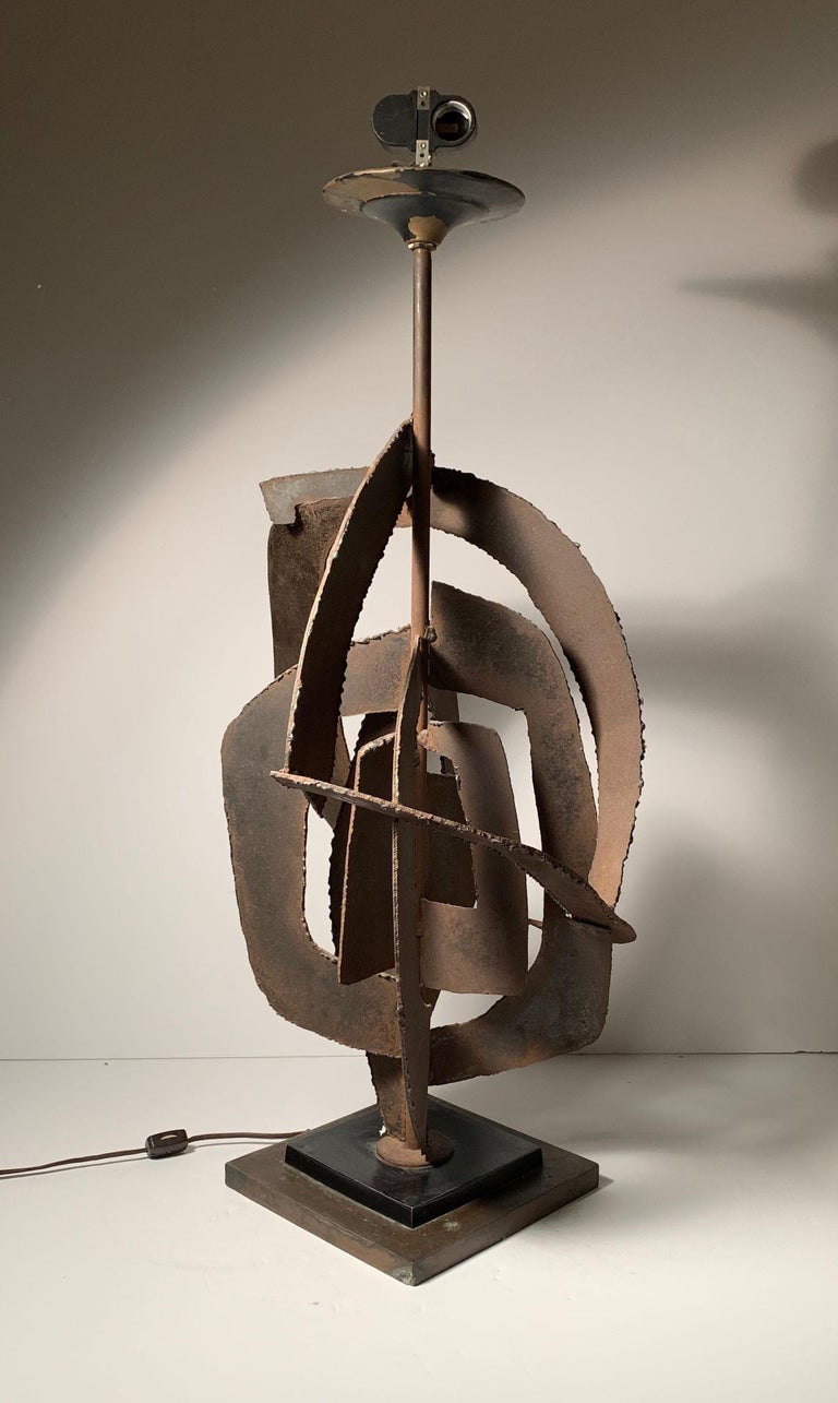 Harry Balmer or Richard Barr Brutalist Table Lamp by Laurel Lamp ...