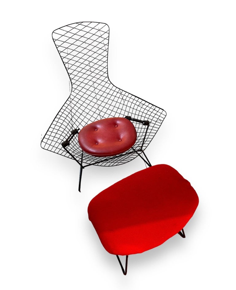 Harry Bertoia, Bird Armchair and Ottoman, 1952 For Sale at 1stDibs