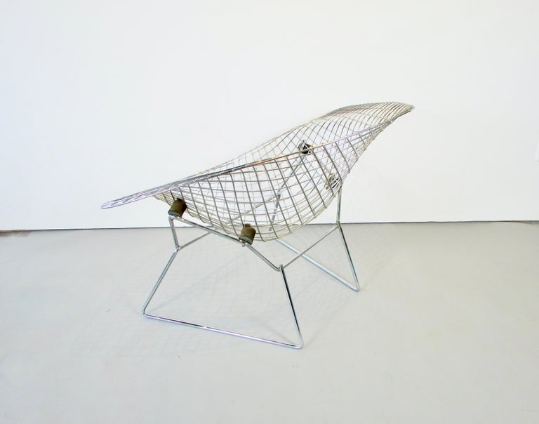 Harry Bertoia for Knoll Large Chrome Diamond Chair For Sale at 1stDibs