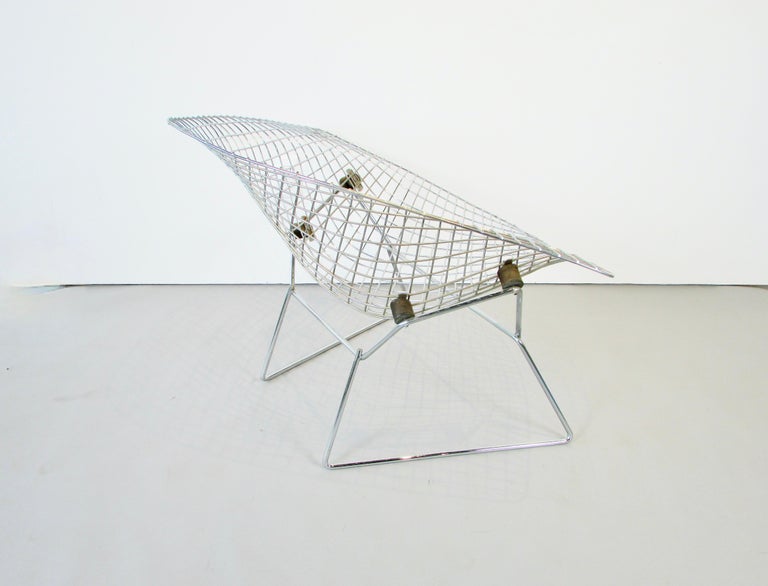 Harry Bertoia for Knoll Large Chrome Diamond Chair For Sale at 1stDibs