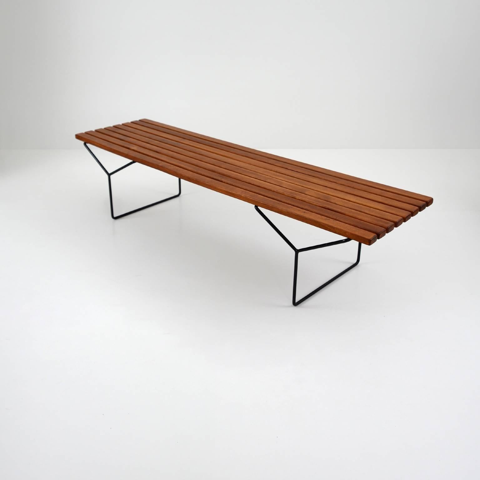 Harry Bertoia Stained Wood Bench by Knoll International, Germany, circa ...