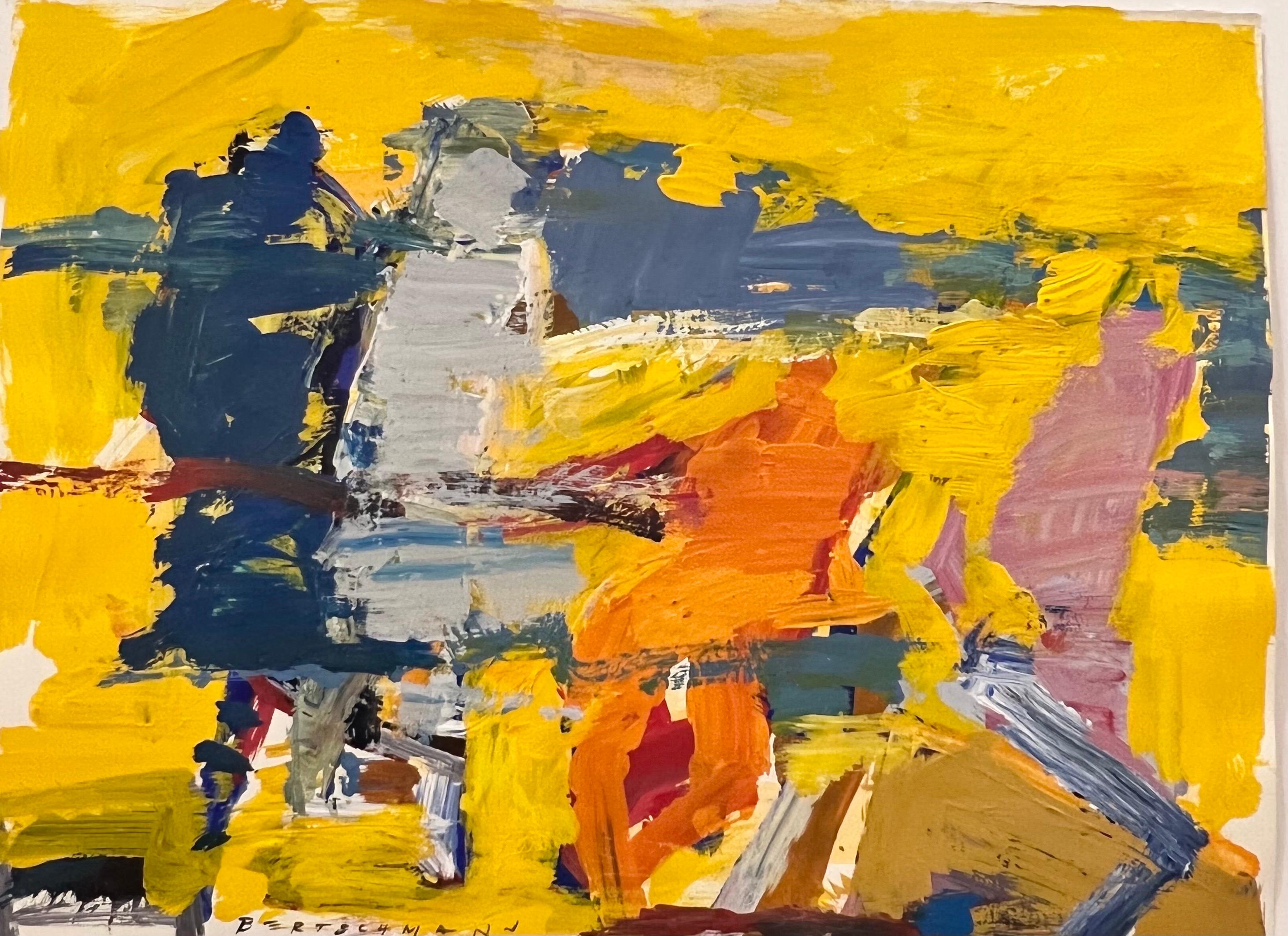 Harry Bertschmann - Untitled, Abstract Expressionist Composition. For ...