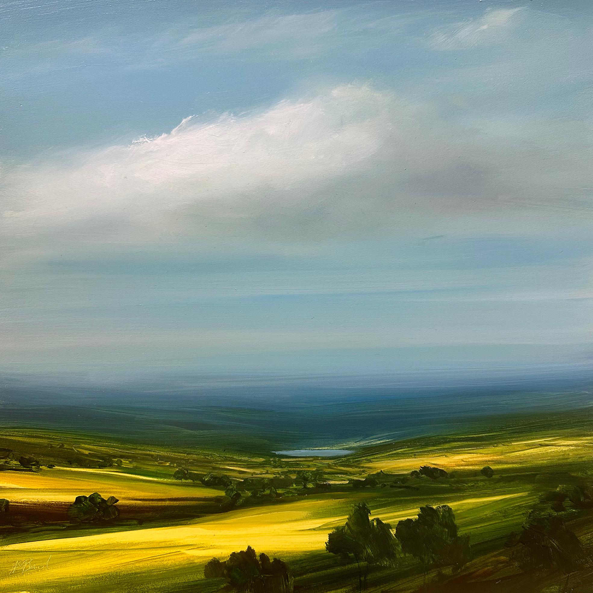 Harry Brioche - Distant Blue-original British contemporary landscape ...