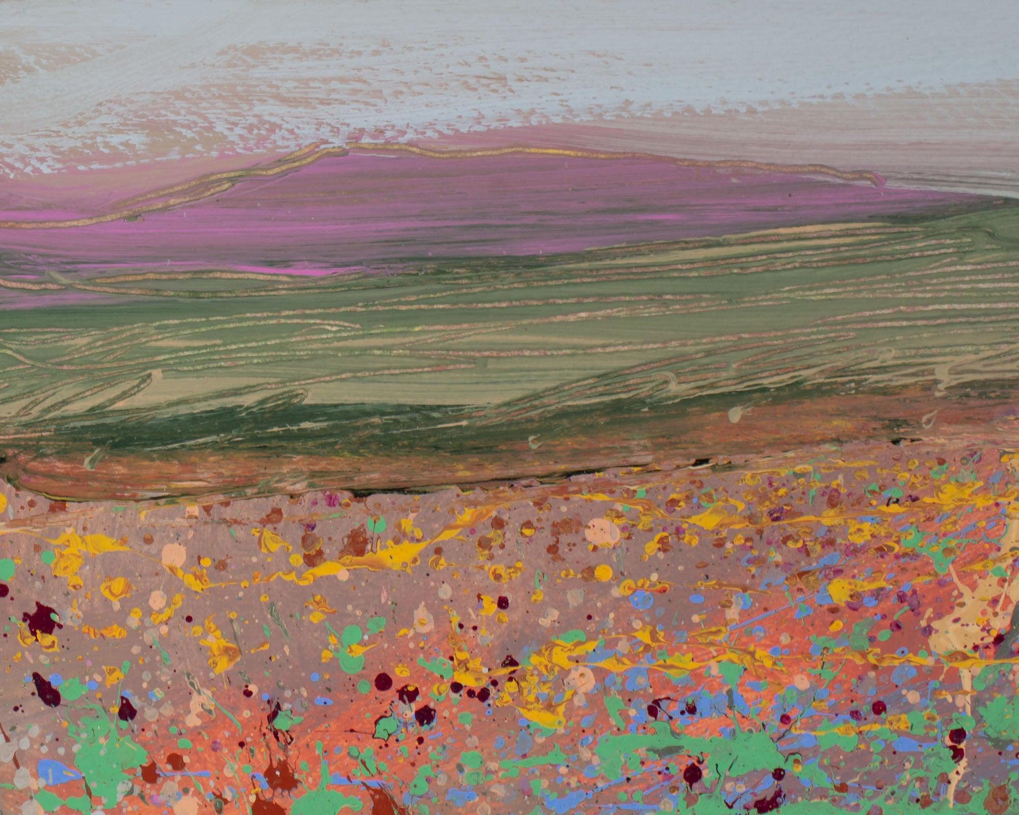 Harry Hilson 1980s Abstract Landscape Acrylic Painting For Sale at 1stDibs