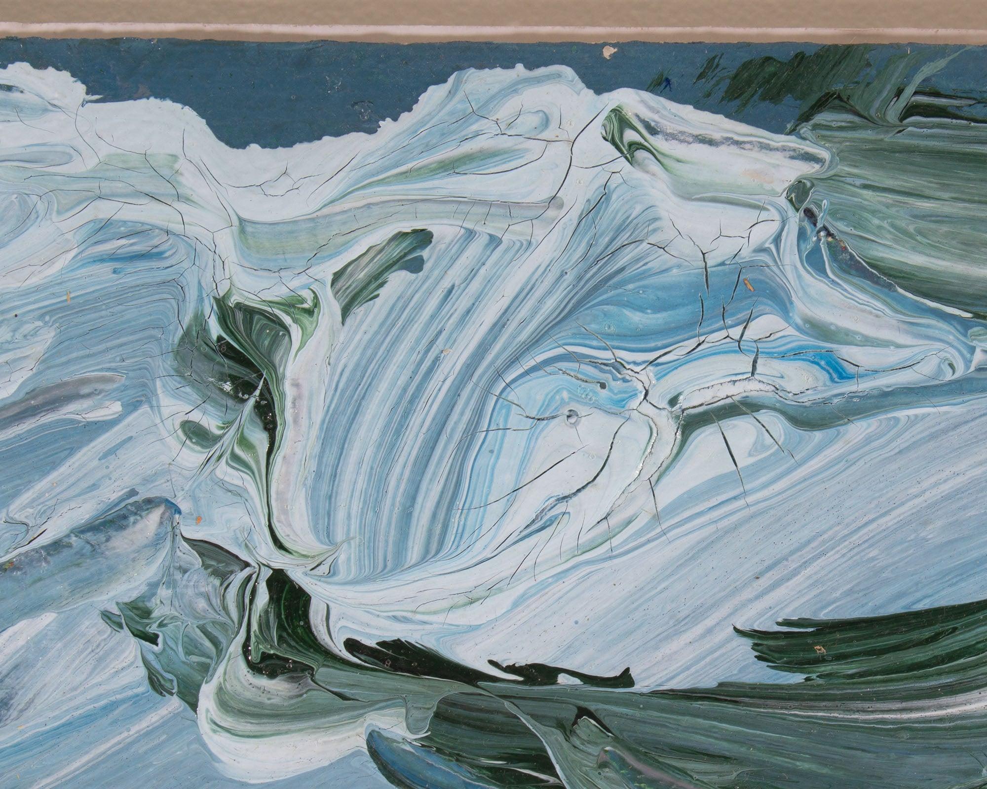 Harry Hilson 1980s Abstract Landscape Acrylic Painting on Paper For ...