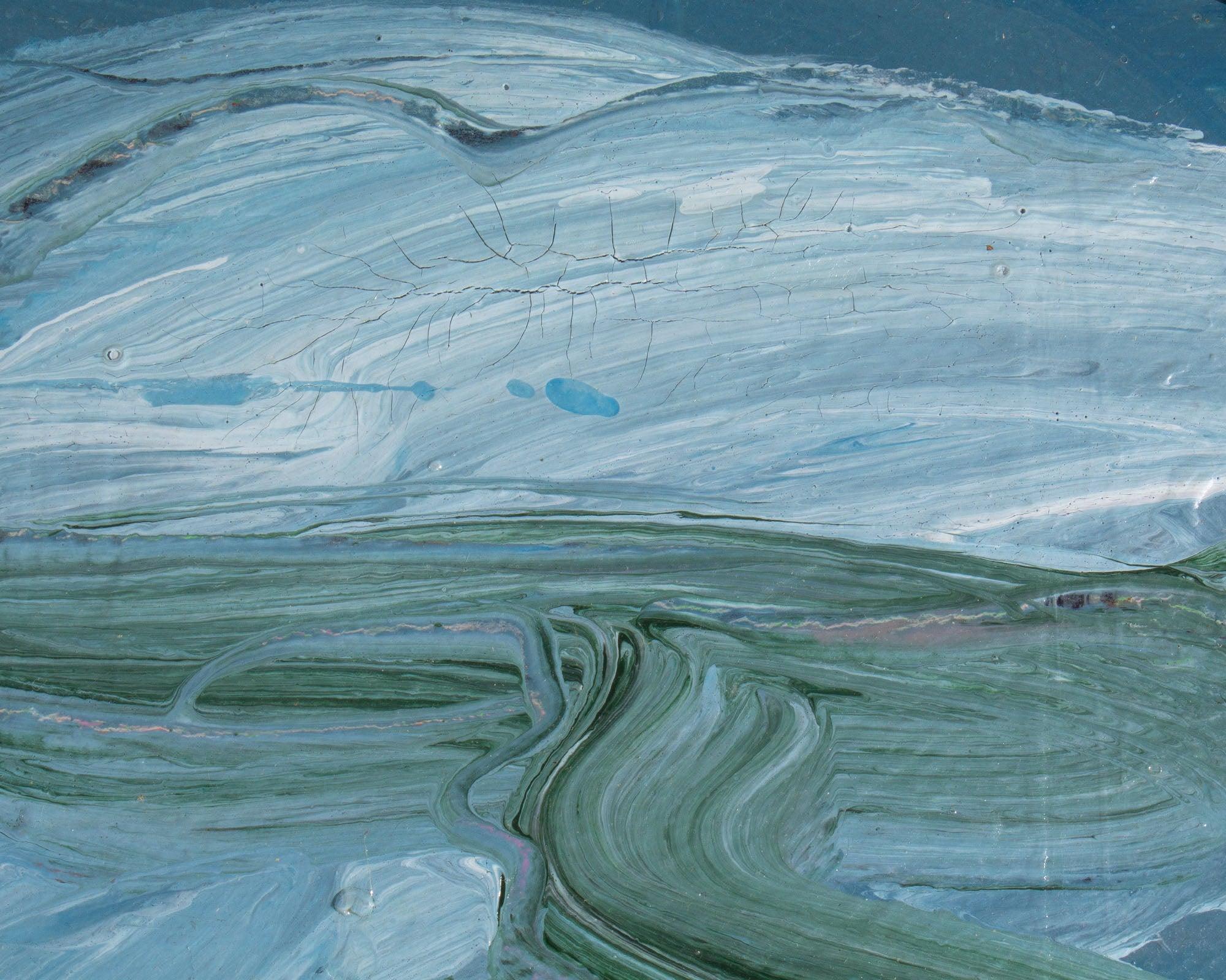 Harry Hilson 1980s Abstract Landscape Acrylic Painting on Paper For ...