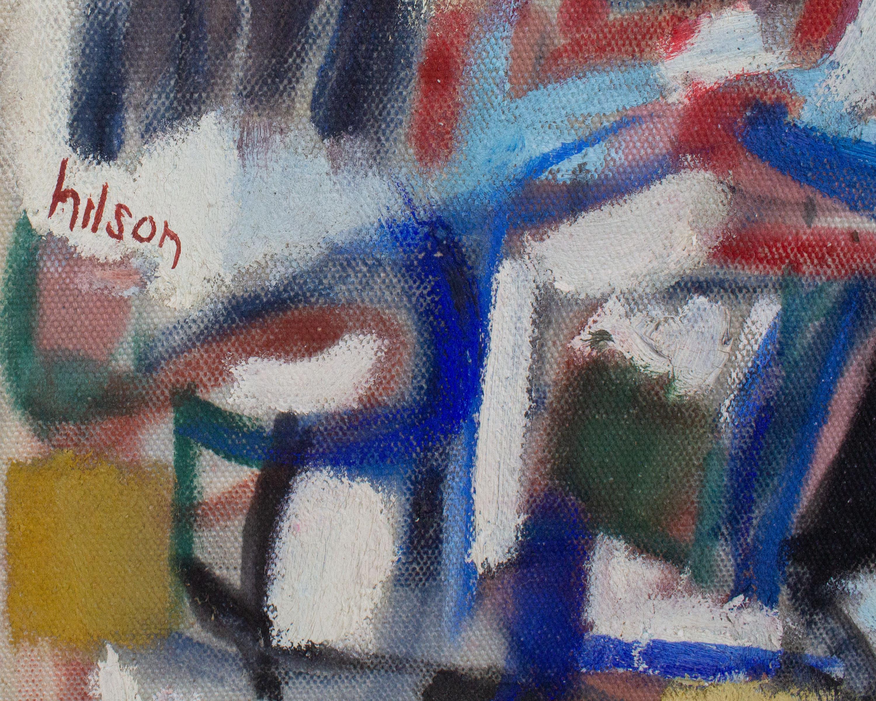 Harry Hilson Signed 1960s Oil on Canvas Abstract Painting at 1stDibs ...