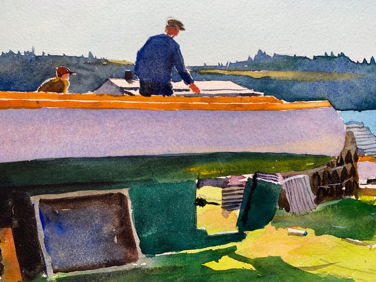 Harry Leith-Ross - Boat Worker (New England landscape, New Hope ...