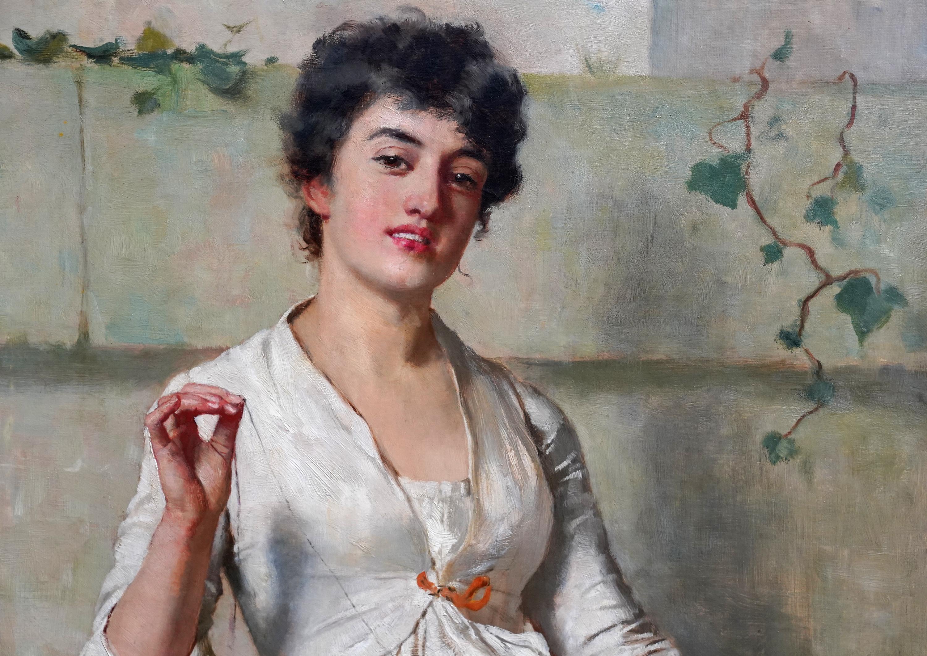 Harry Leslie Baldry - Portrait of a Flower Seller - British 19th ...