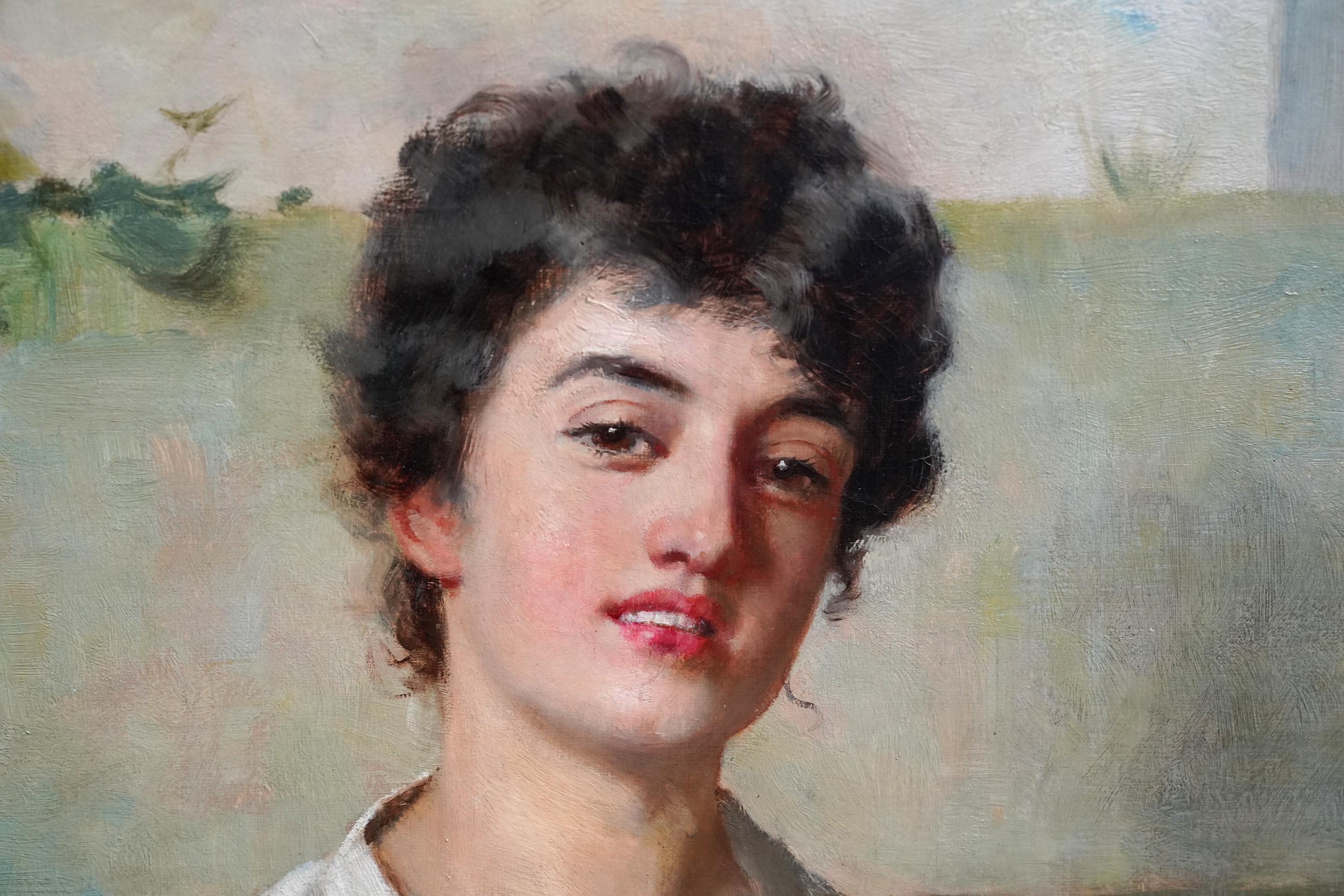 Harry Leslie Baldry - Portrait of a Flower Seller - British 19th ...