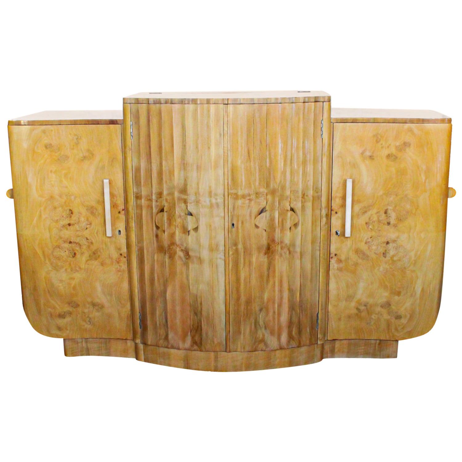 Harry and Lou Epstein Cocktail Sideboard Bleached Walnut Veneer English ...