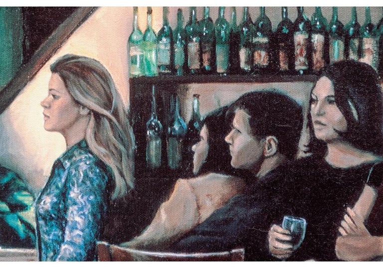 Harry McCormick 'Am., B.1942' Giclee On Canvas, Fado Performance in a ...