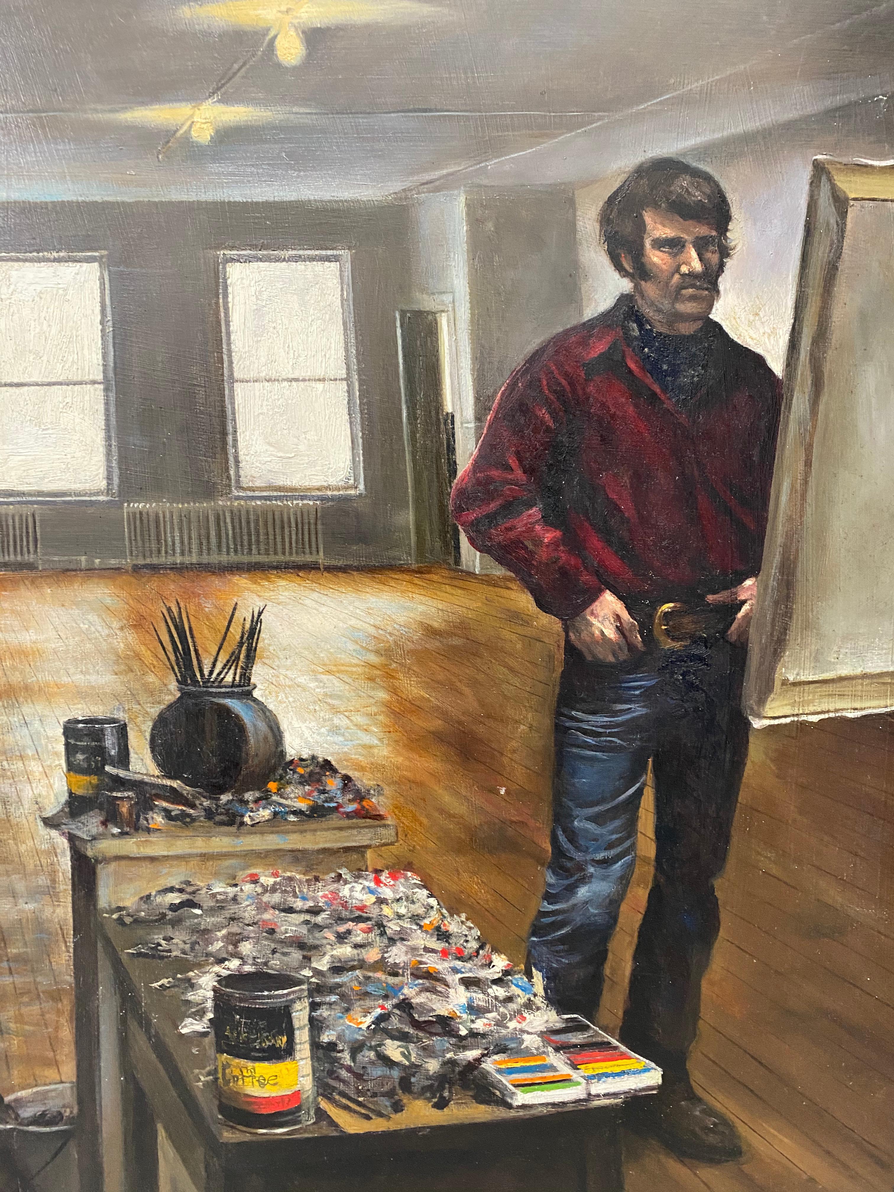Harry McCormick - Harry McCormick "The Artist Studio" Original Oil ...