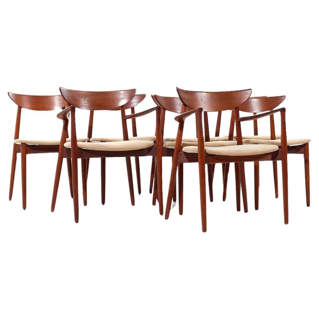 Harry Ostergaard for Randers Mobelfabrik MCM Danish Teak Dining Chairs ...