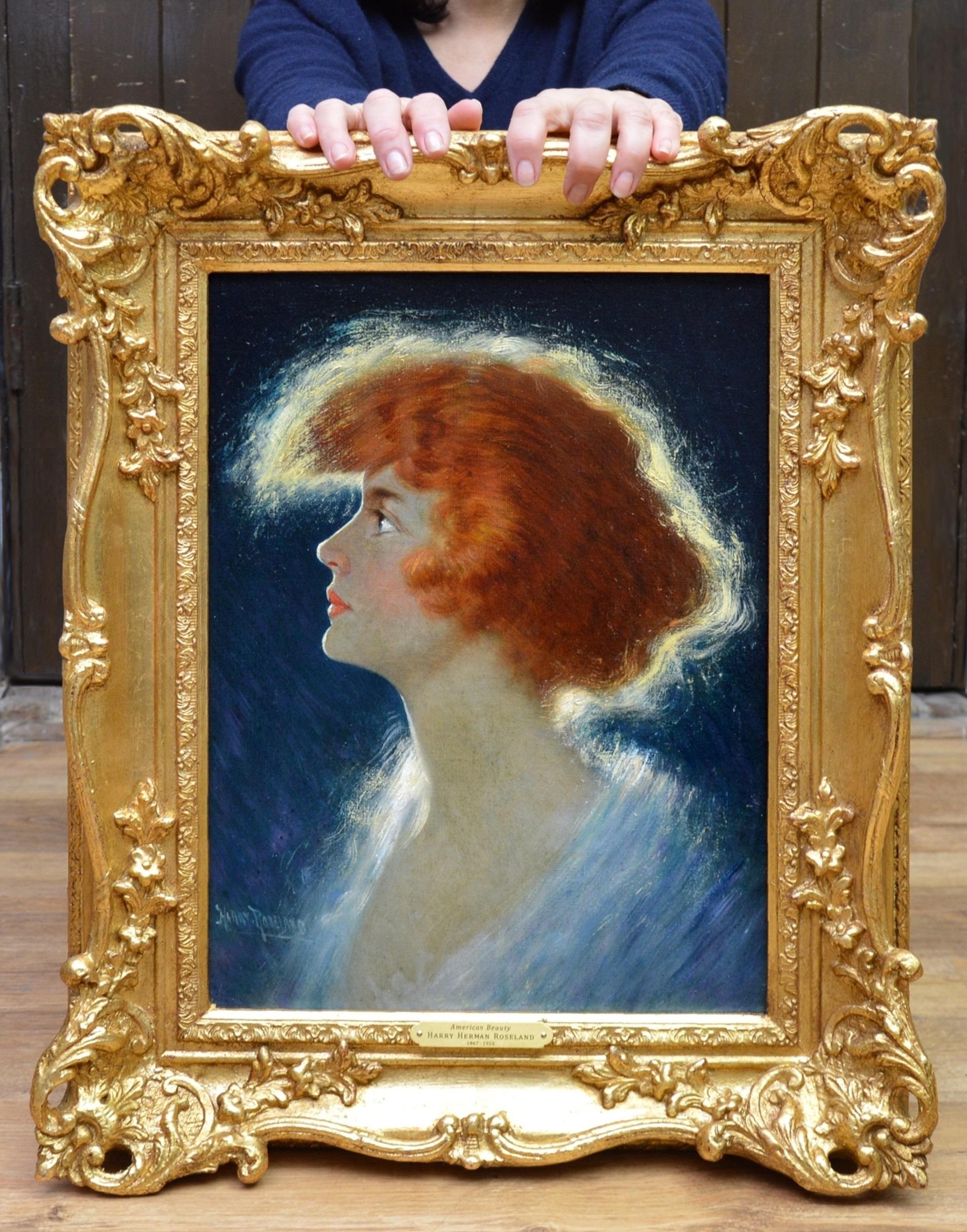 Harry Roseland - American Beauty - Belle Epoque Oil Painting Portrait ...