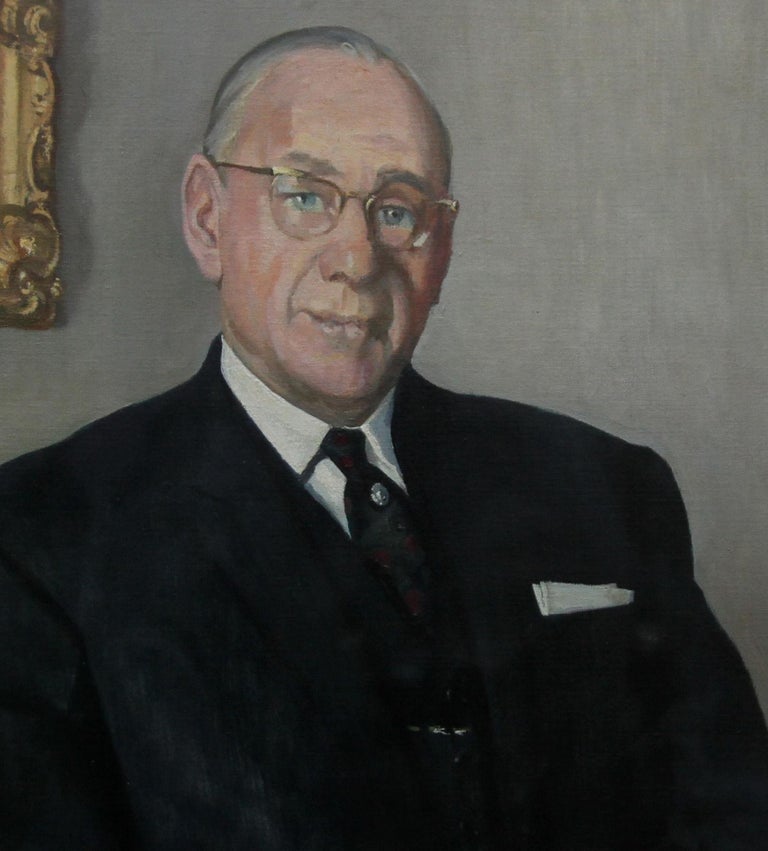 Harry Rutherford - Portrait of a Gentleman - British oil painting ...