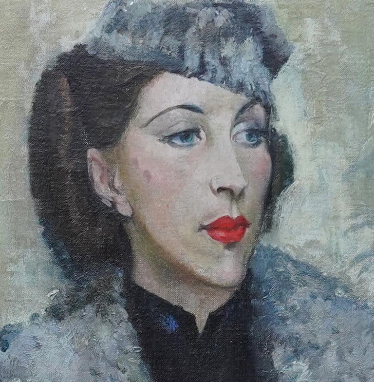 Harry Rutherford - Post Impressionist Portrait of a Woman - British 40 ...