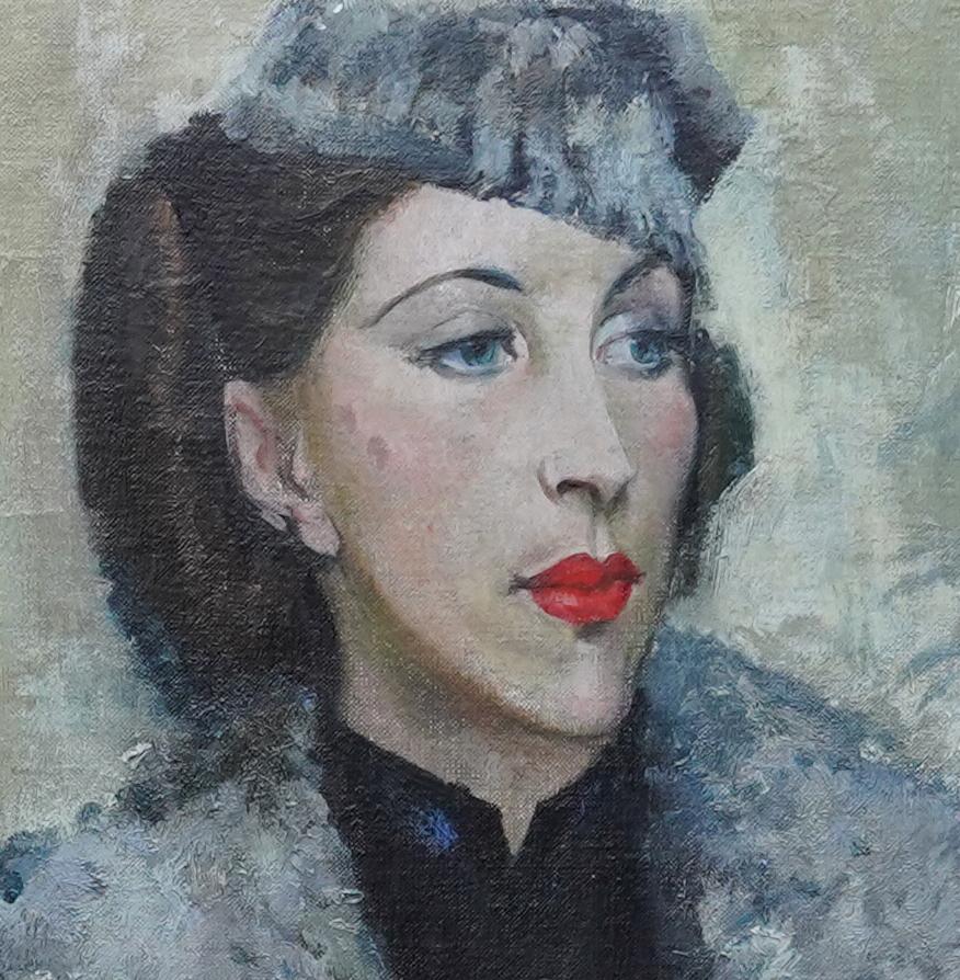 Harry Rutherford - Post Impressionist Portrait of a Woman - British 40 ...