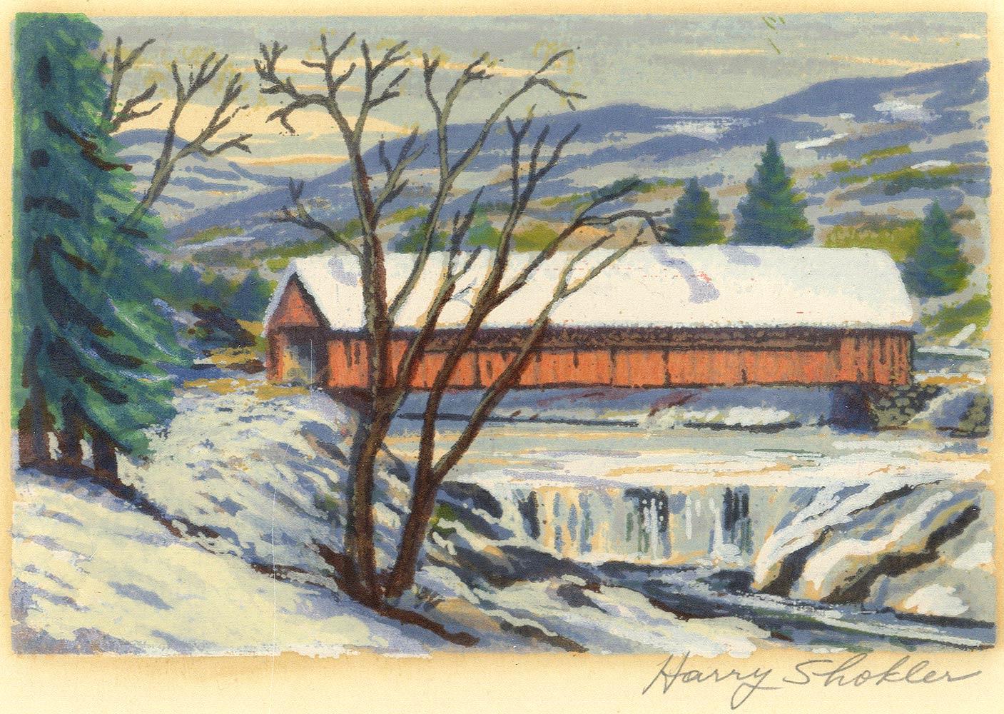 Harry Shokler - Covered Bridge (South Londonderry, Vermont Bridge ...