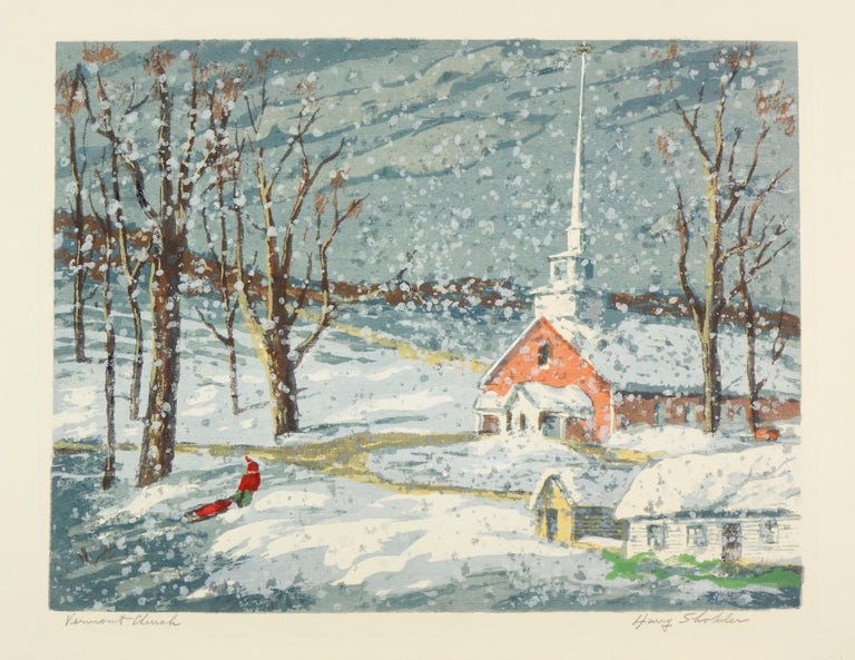 Harry Shokler - "Vermont Church" For Sale at 1stDibs