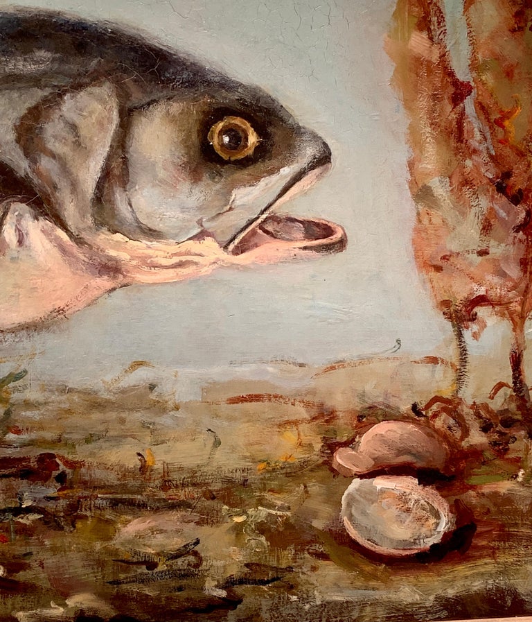 Harry Sutton - American Impressionist Portrait of a Fish swimming ...