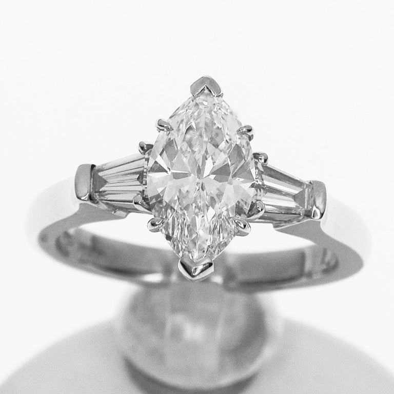 Harry Winston 1.16 Carat Diamond Platinum Tryst Marquise Brilliant ...