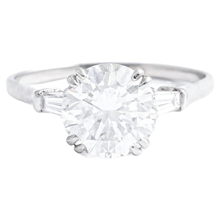 Harry Winston 2.88 Carat E VS1 Round Diamond Solitaire Ring For Sale at ...